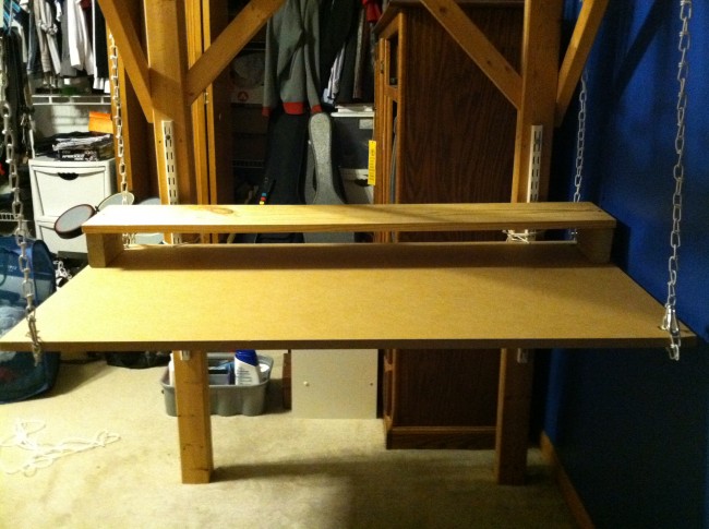How To Build A Hanging Desk In 15 Minutes